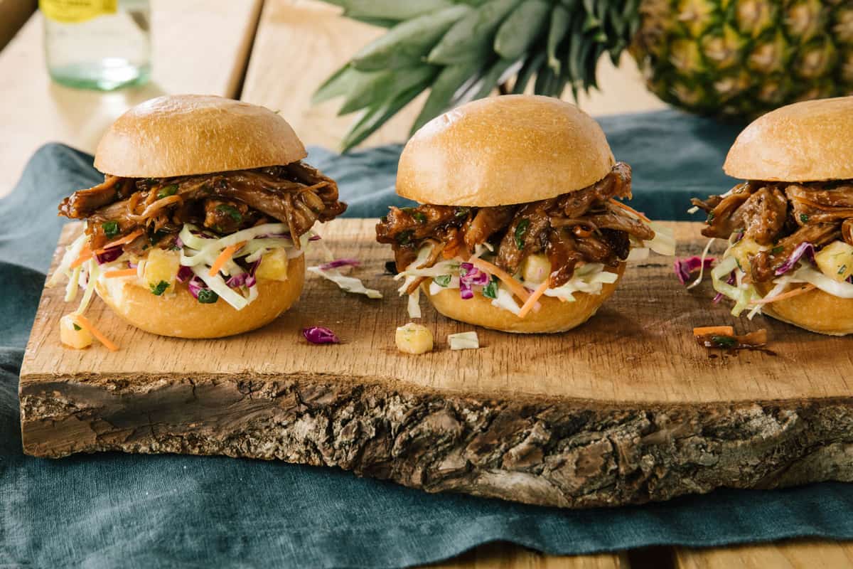 BBQ Pork Sliders with Pineapple-Ranch Slaw | Prairie Fresh